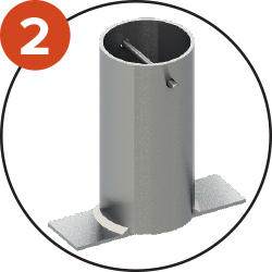 Tennis net height regulator ground anchor socket with lid