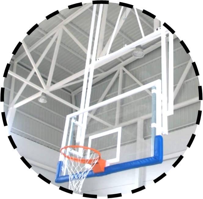 Rectangular methacrylate basketball competition backboard 1800m x 1050mm