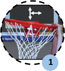 FIBA basketball goals projection 2.25m