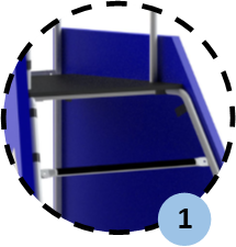 Mobile volleyball referee stand for competition